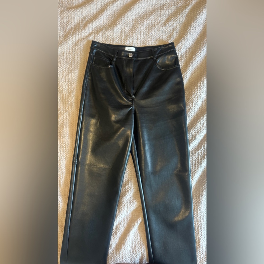 Aritzia Wilfred Faux Leather Pants - Gem